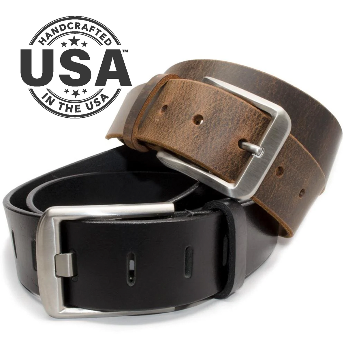 Ultimate Titanium Leather Belt Set | Work Belt | Made in USA – Athena ...